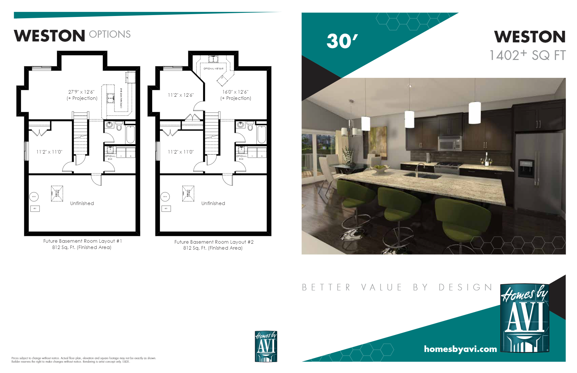 The Uplands at Riverview - The Weston Floor Plan, Edmonton AB | Livabl