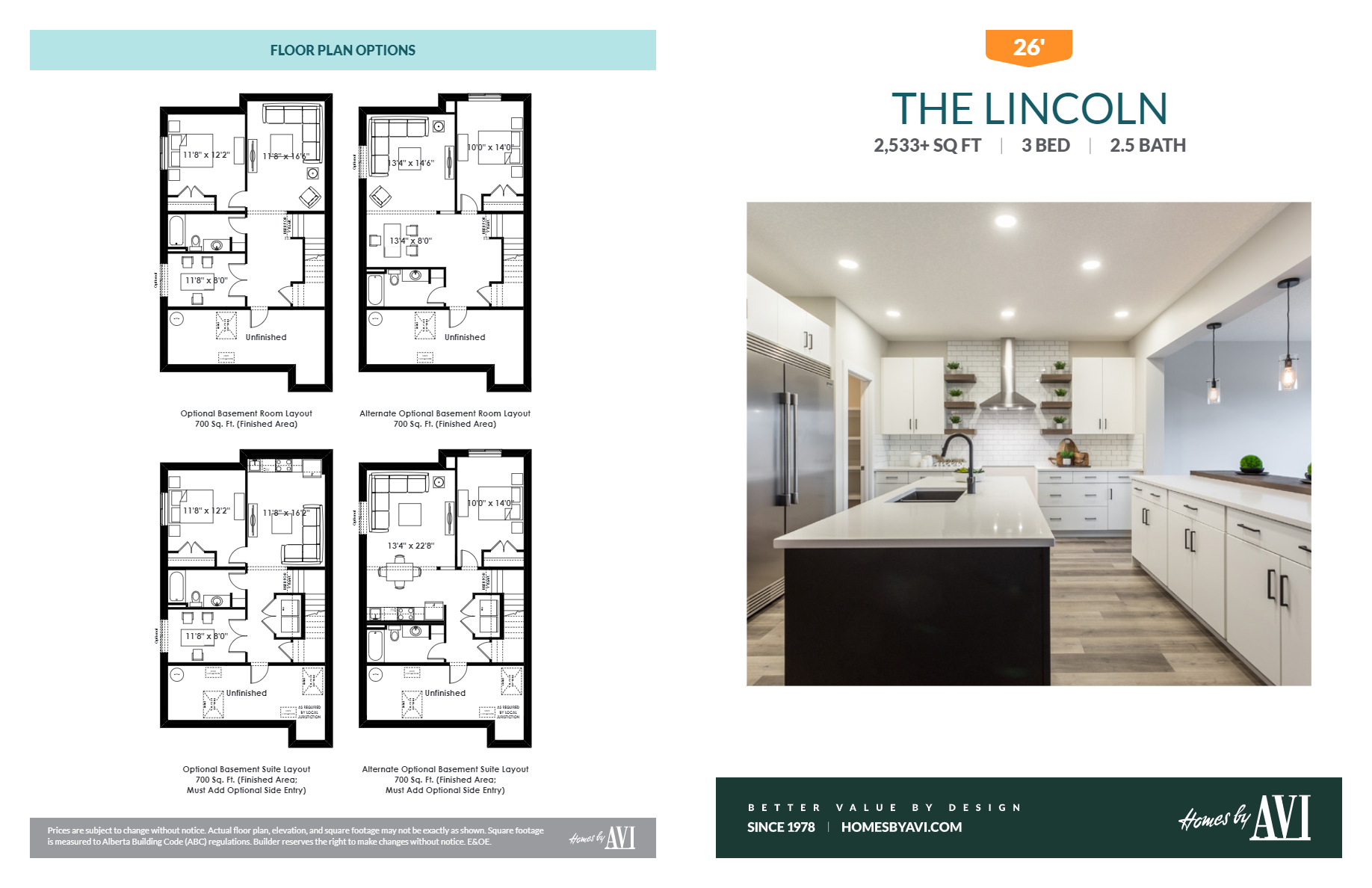 The Uplands at Riverview - The Lincoln Floor Plan, Edmonton AB | Livabl