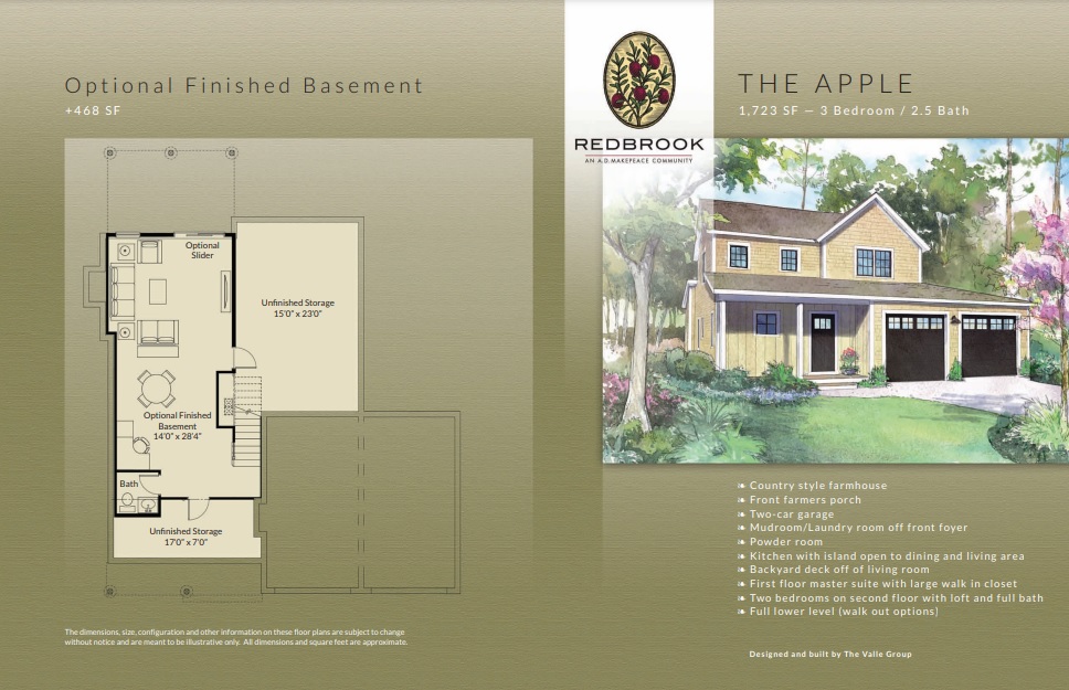 Redbrook - The Apple Floor Plan, Plymouth MA | Livabl