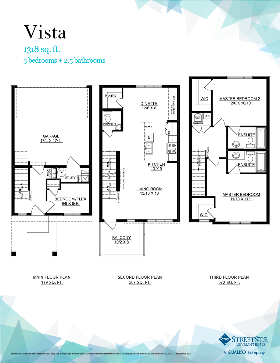 Crystallina Townhomes by StreetSide Developments | Vista | Floor Plans ...