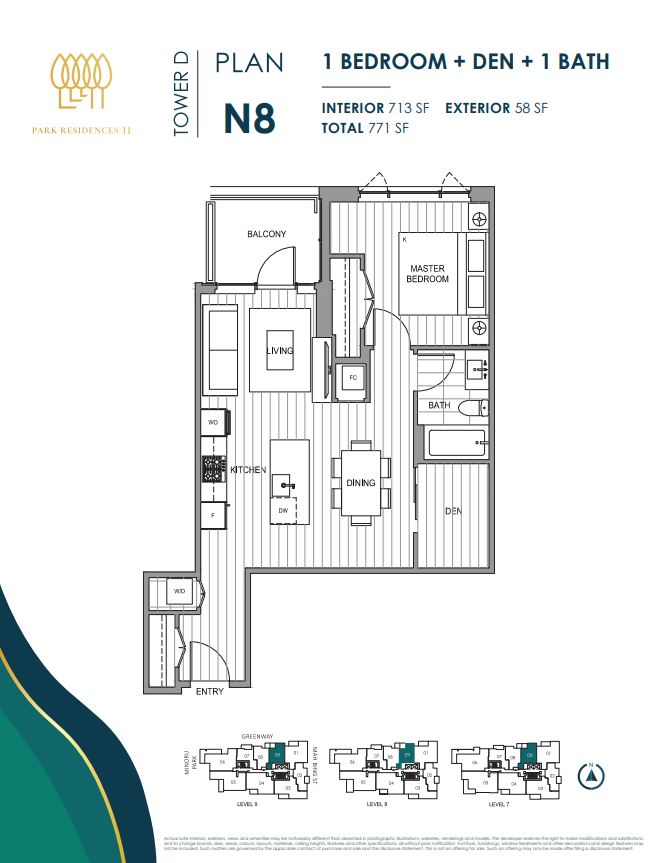 Park Residences II - N8 Floor Plan, Richmond BC | Livabl