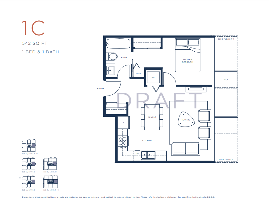 The Capstan - 1C Floor Plan, Richmond BC | Livabl