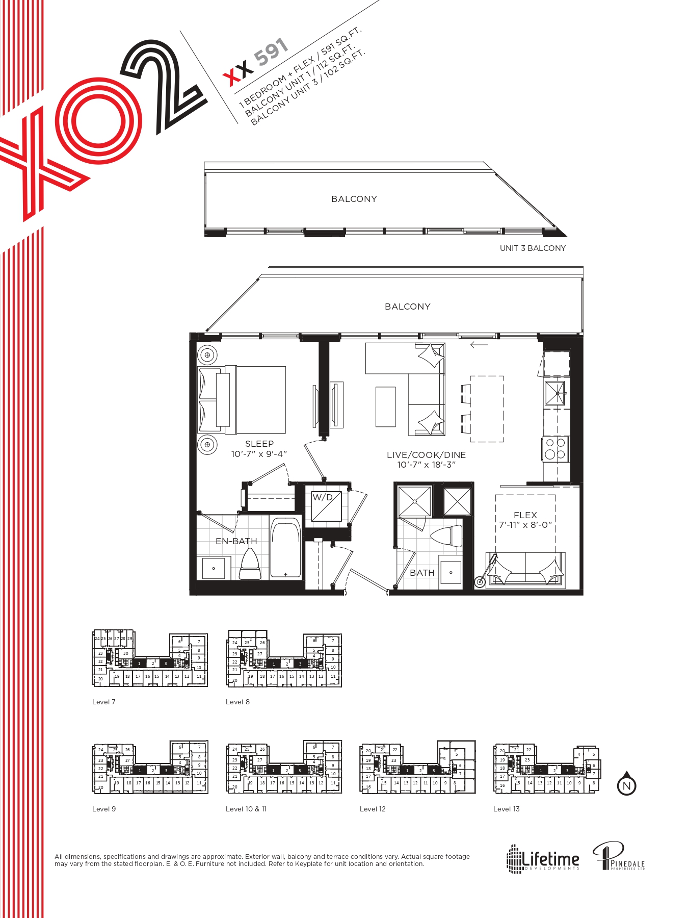 XO2 Condos - 591 Floor Plan, Toronto ON | Livabl