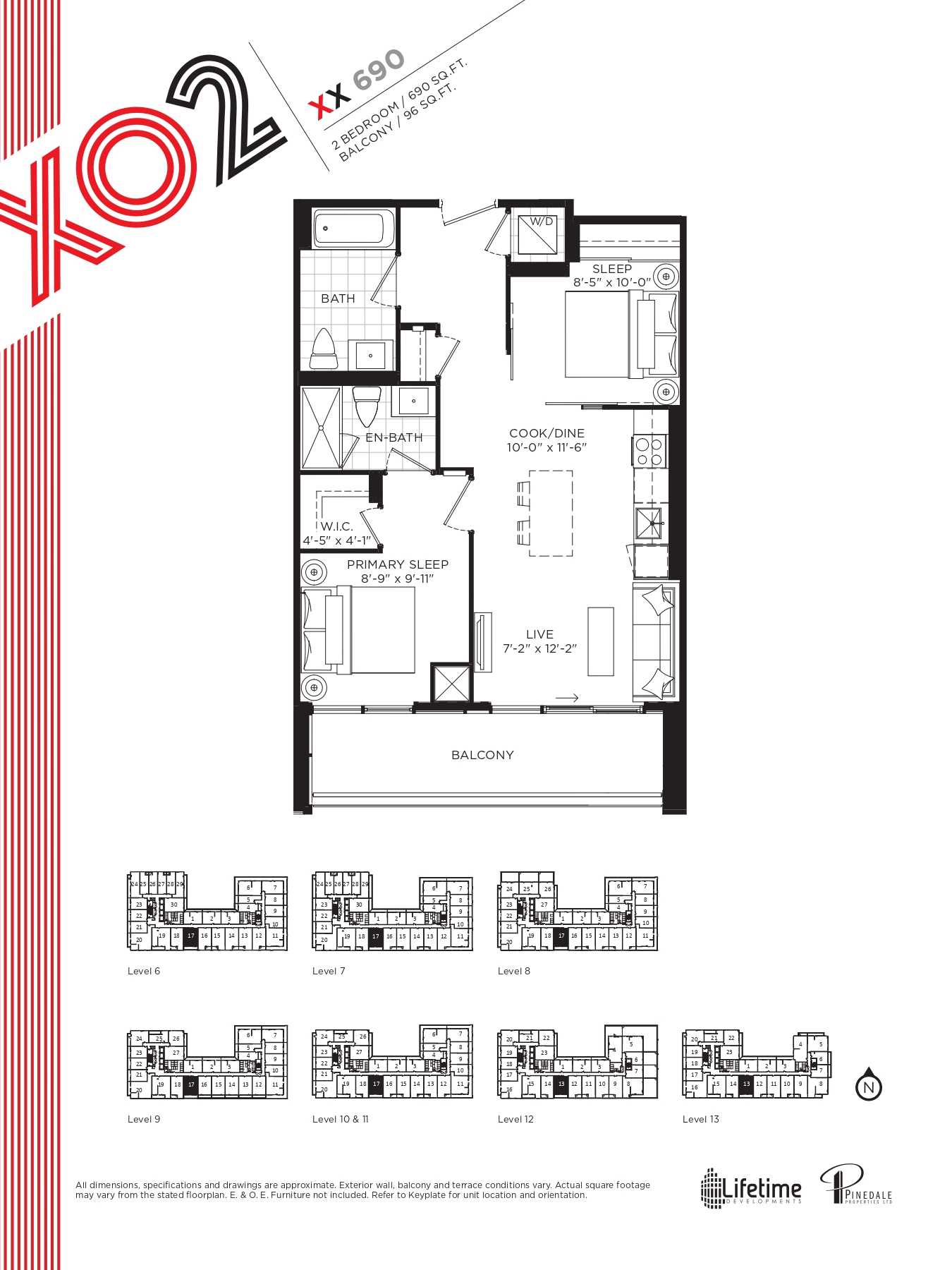 690 floor plan at XO2 Condos in Toronto, ON