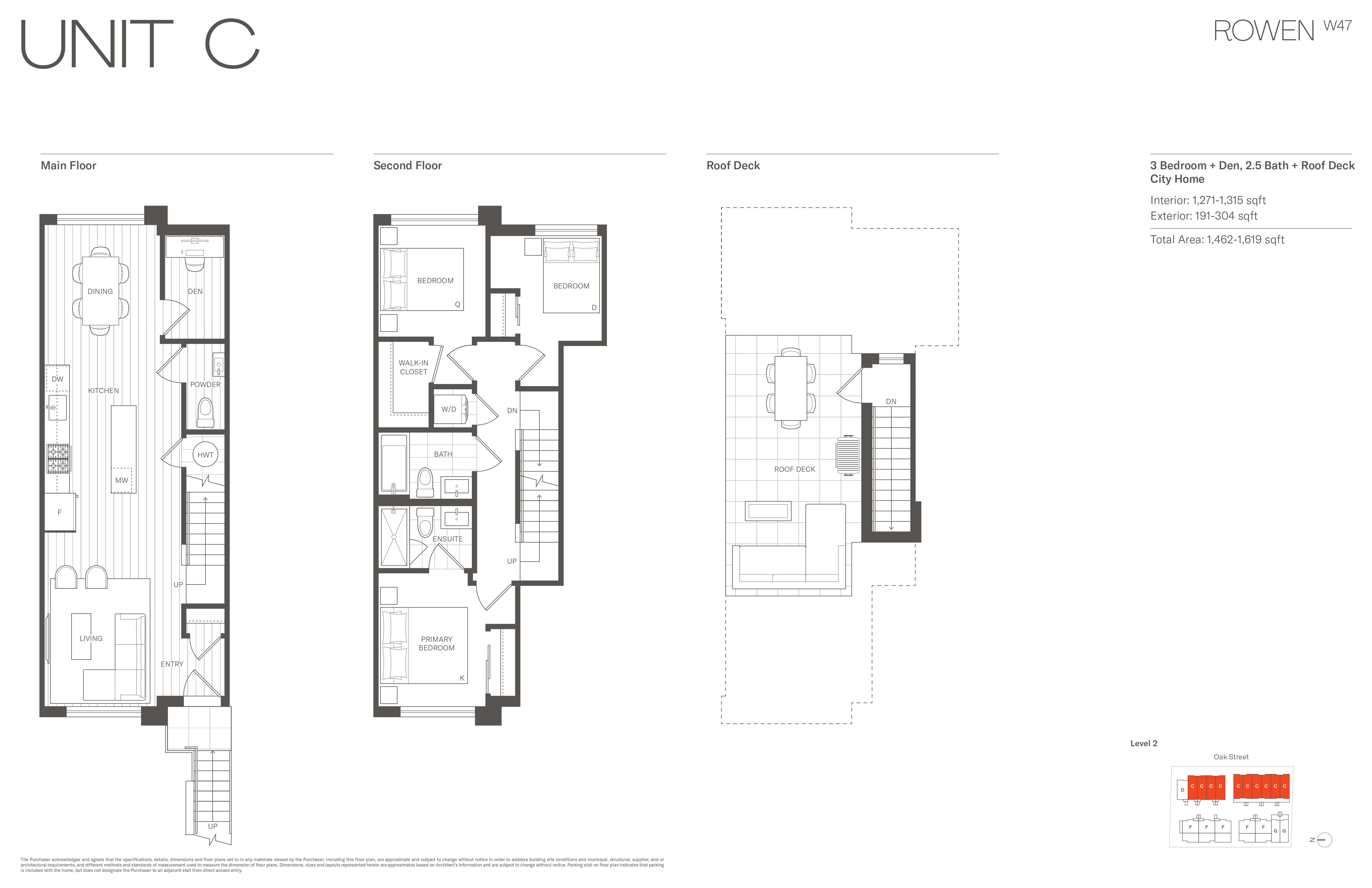 Rowen W47 - C Floor Plan, Vancouver BC | Livabl