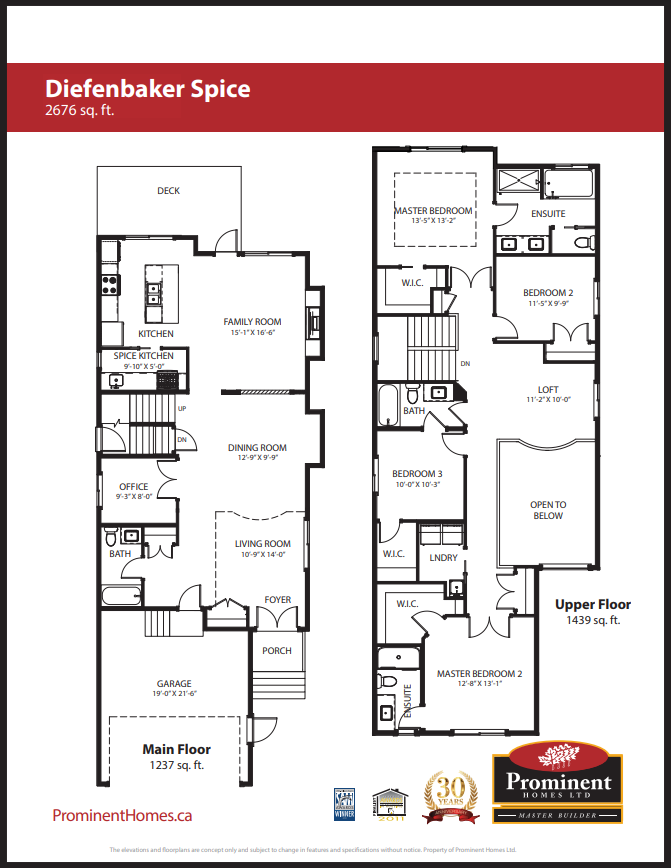 The Diefenbaker Spice floor plan at Savanna in Calgary, AB