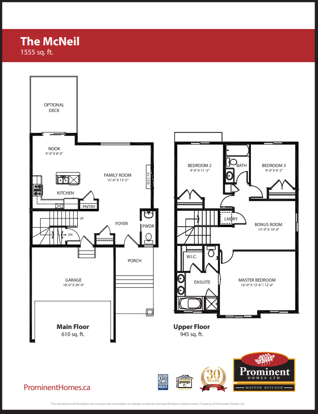 The McNeil floor plan at Savanna in Calgary, AB