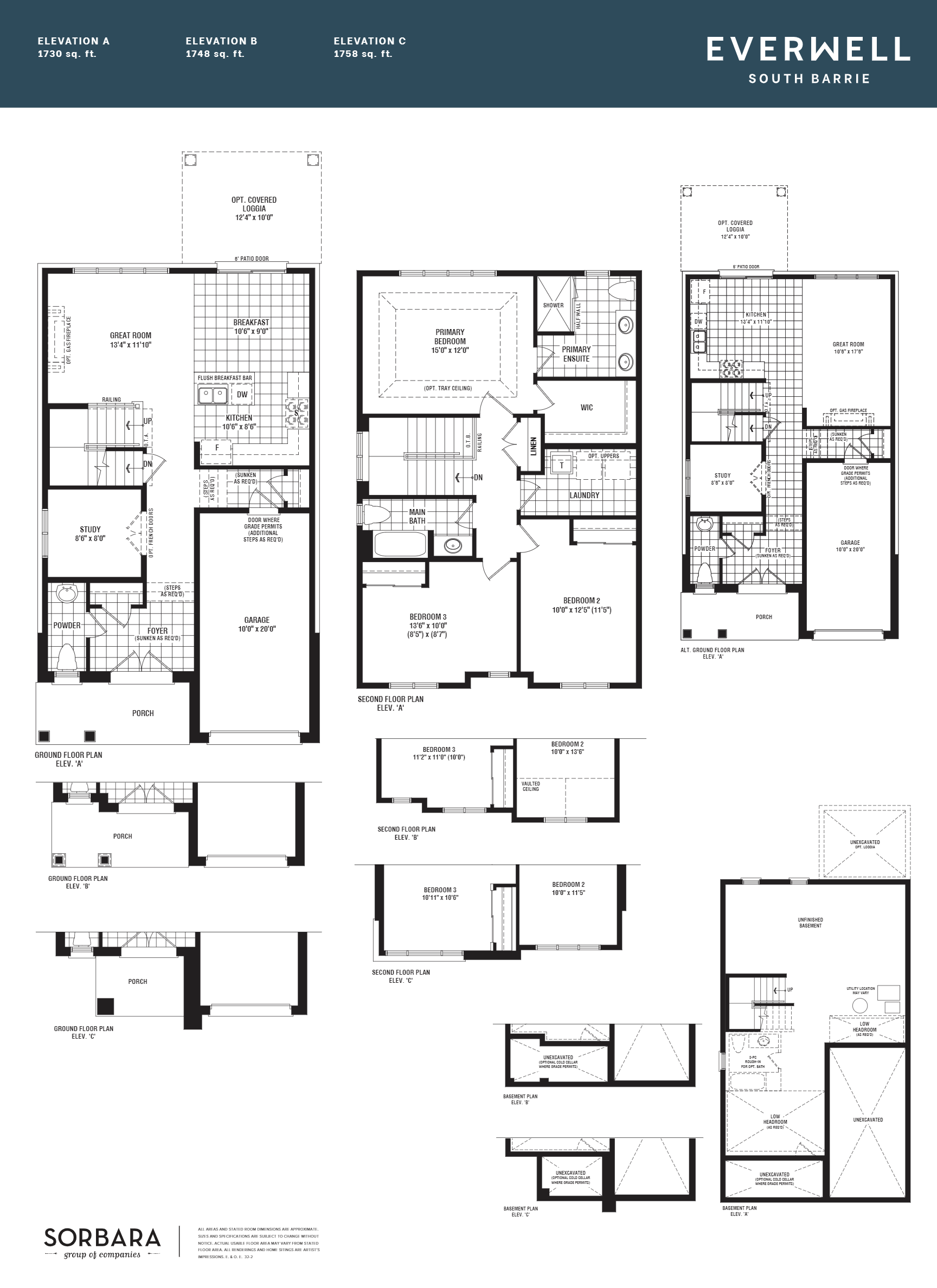 Everwell - Willow Floor Plan, Barrie ON | Livabl