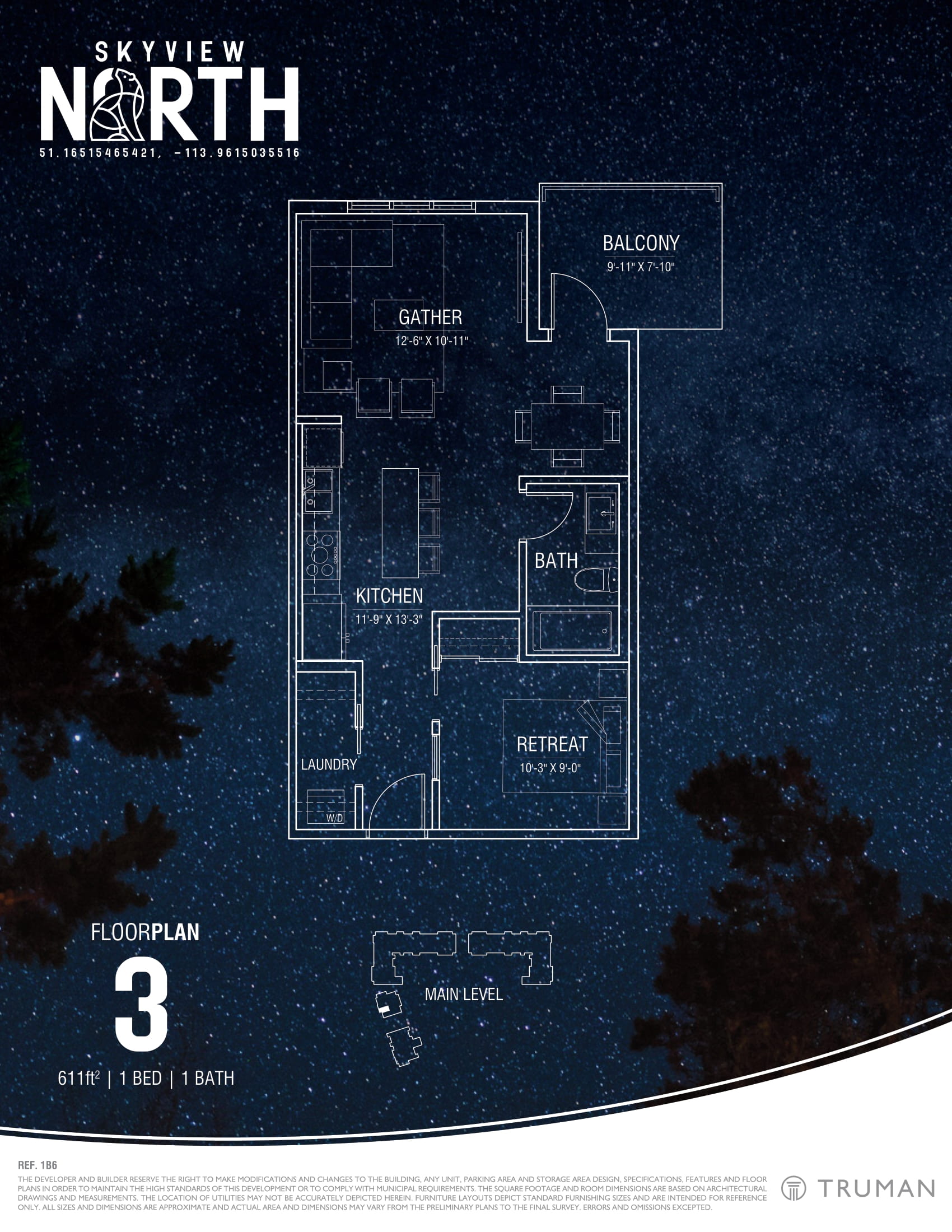 Floor Plan 3 floor plan at Skyview North in Calgary, AB