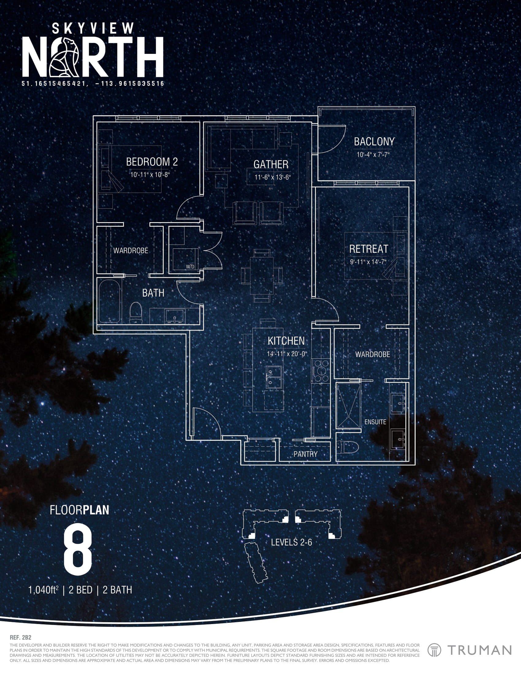 Skyview North - Floor Plan 8 Floor Plan, Calgary AB | Livabl