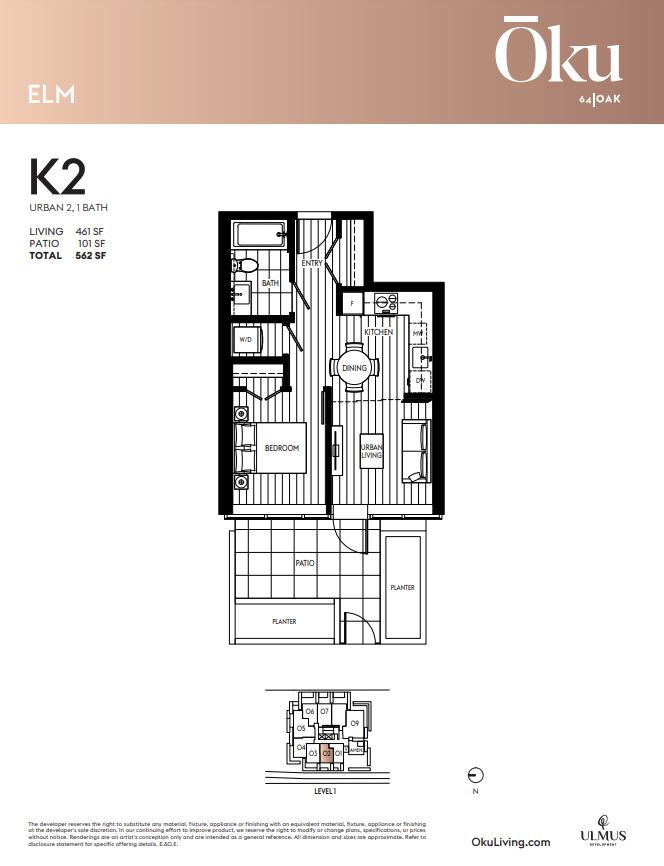 Oku - K2 Floor Plan, Vancouver BC | Livabl