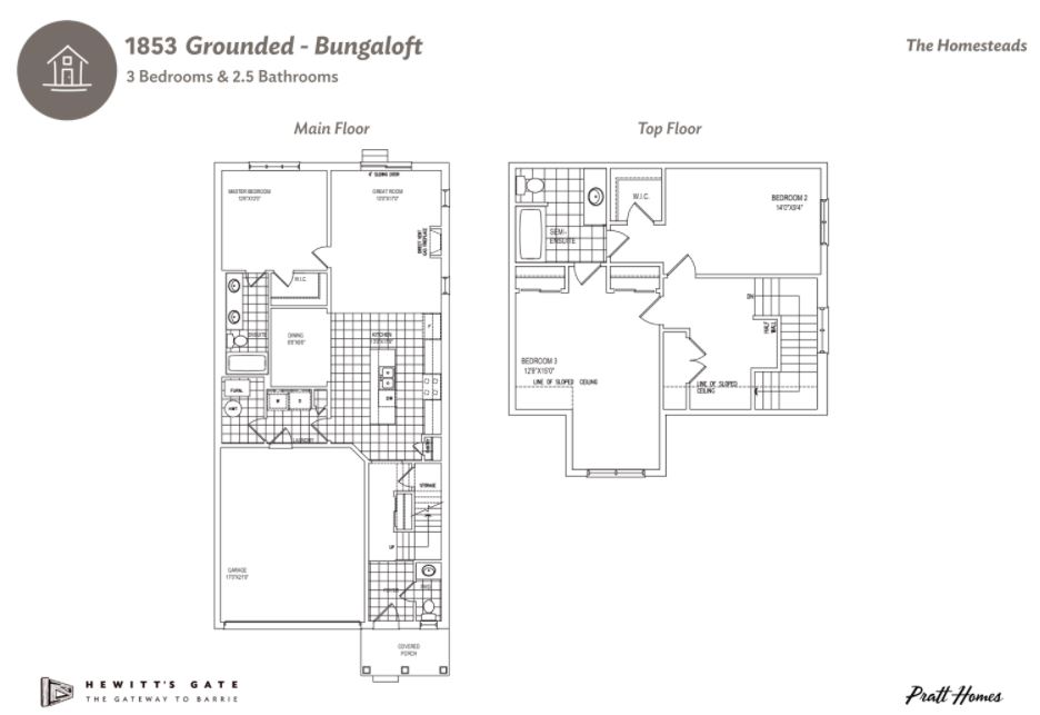 Hewitt's Gate | 1853 Grounded - Bungaloft | Floor Plans and Pricing