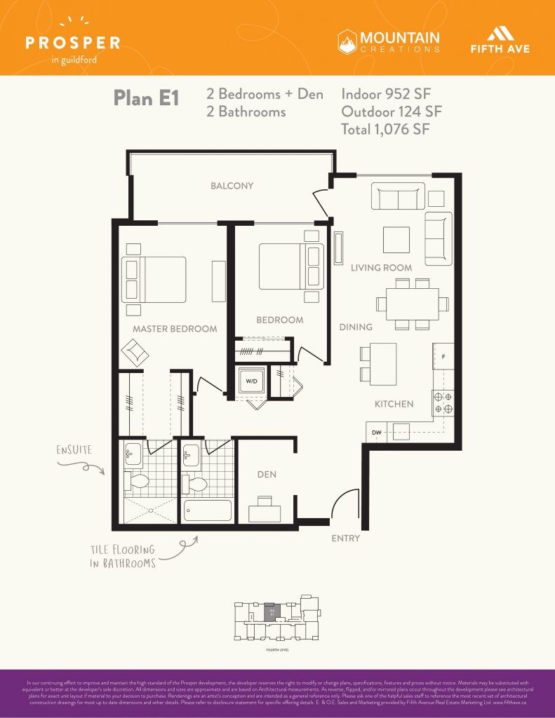 Prosper - E1 Floor Plan, Surrey BC | Livabl