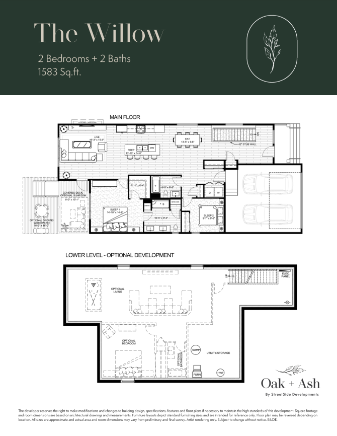 Oak + Ash - The Willow Floor Plan, Winnipeg MB | Livabl