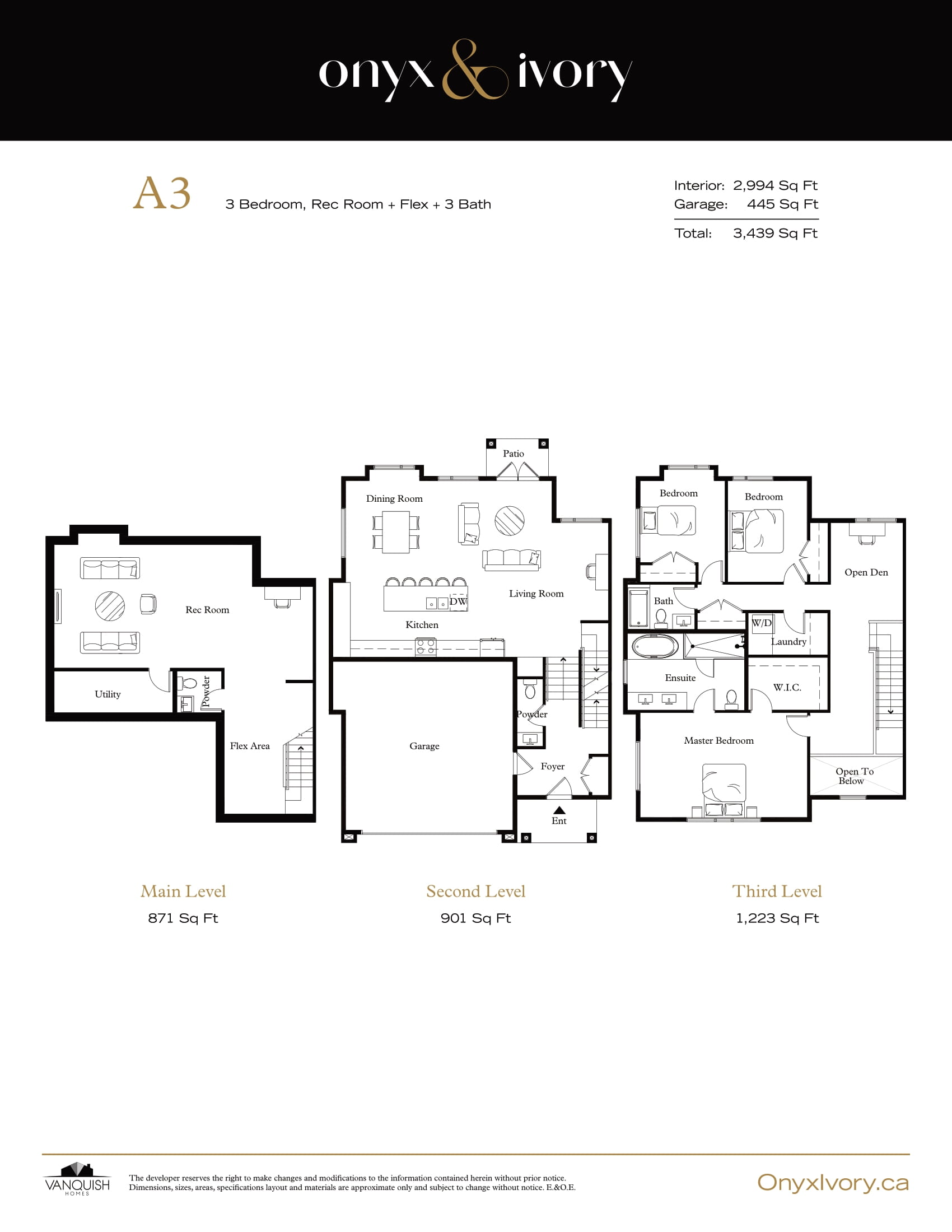 Onyx and Ivory - A3 Floor Plan, Surrey BC | Livabl
