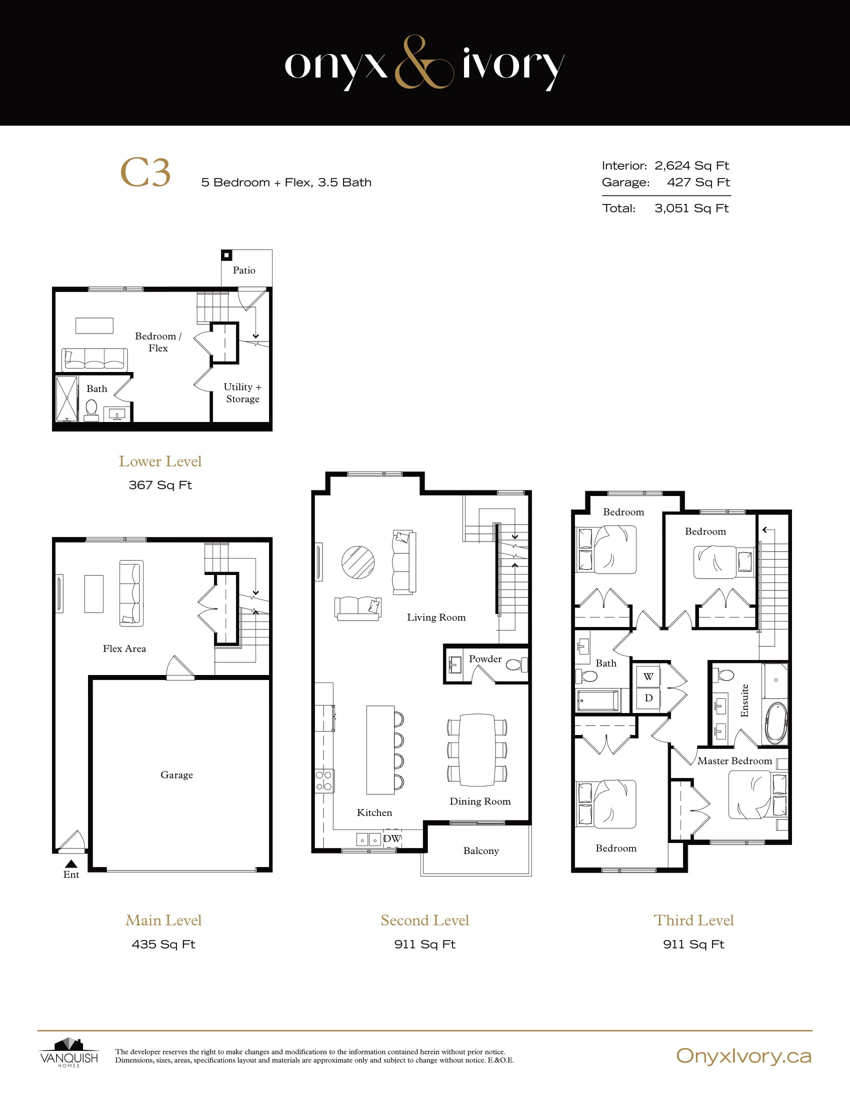 Onyx and Ivory - C3 Floor Plan, Surrey BC | Livabl
