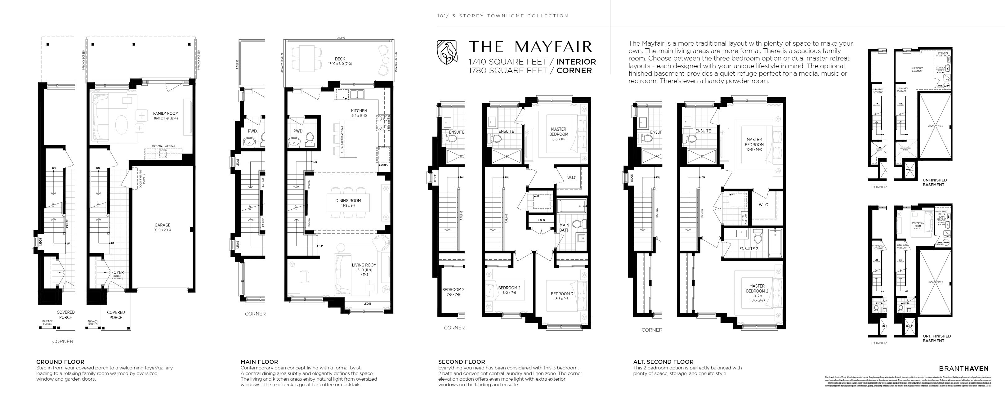 Millcroft Towns - The Mayfair - Corner Floor Plan, Burlington ON | Livabl