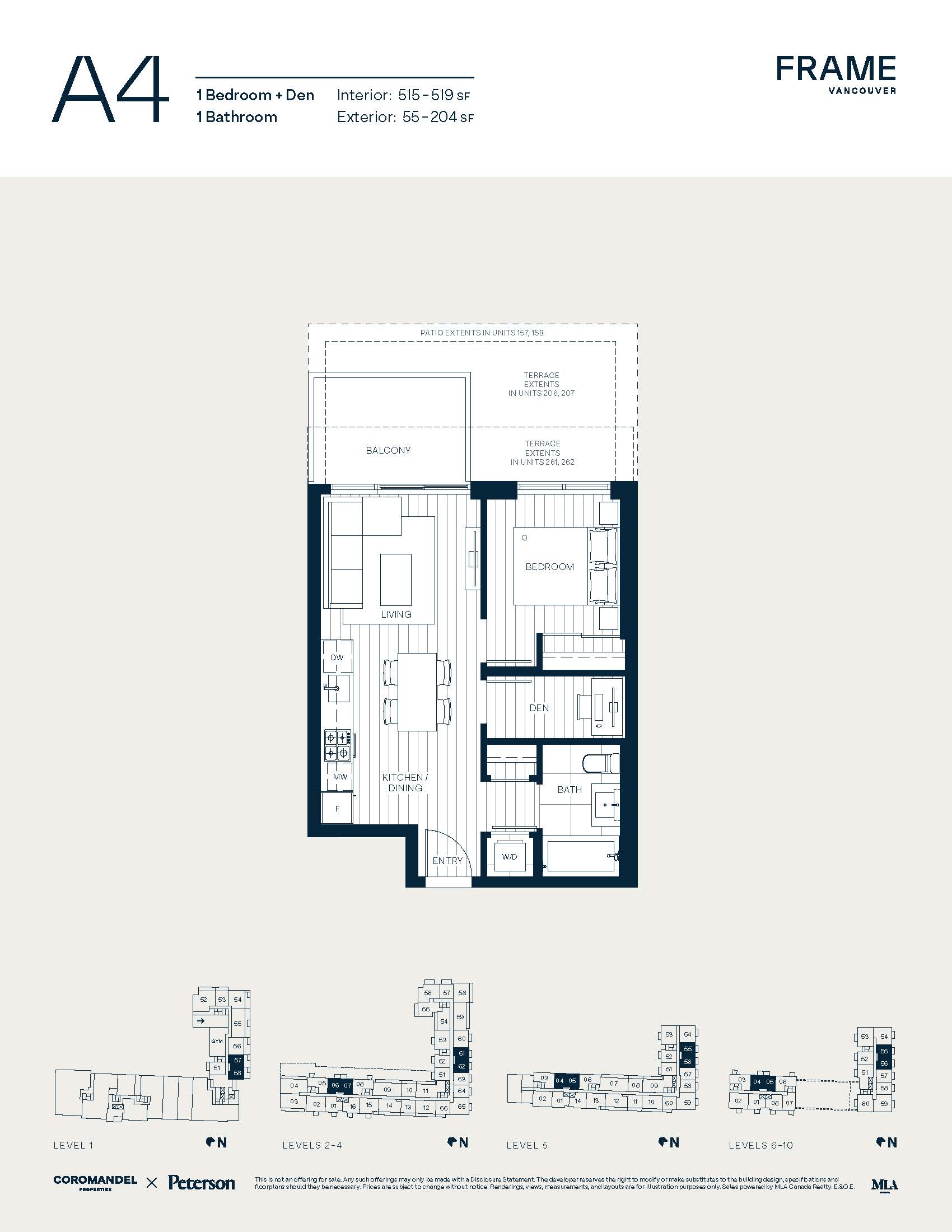 Frame - A4 Floor Plan, Vancouver BC | Livabl