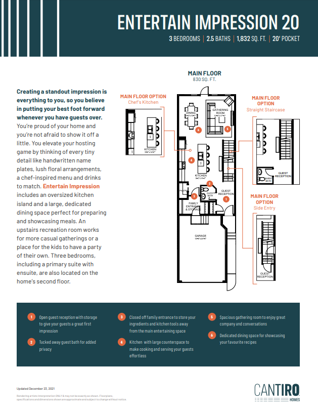 Cantiro Homes at Castlebrook - Entertain Impression 20 Floor Plan ...