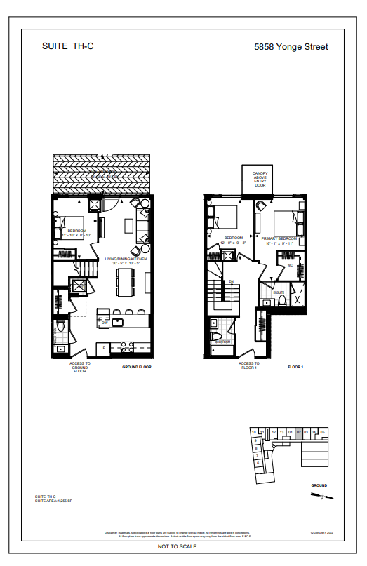 Plaza on Yonge - TH-C Floor Plan, Toronto ON | Livabl