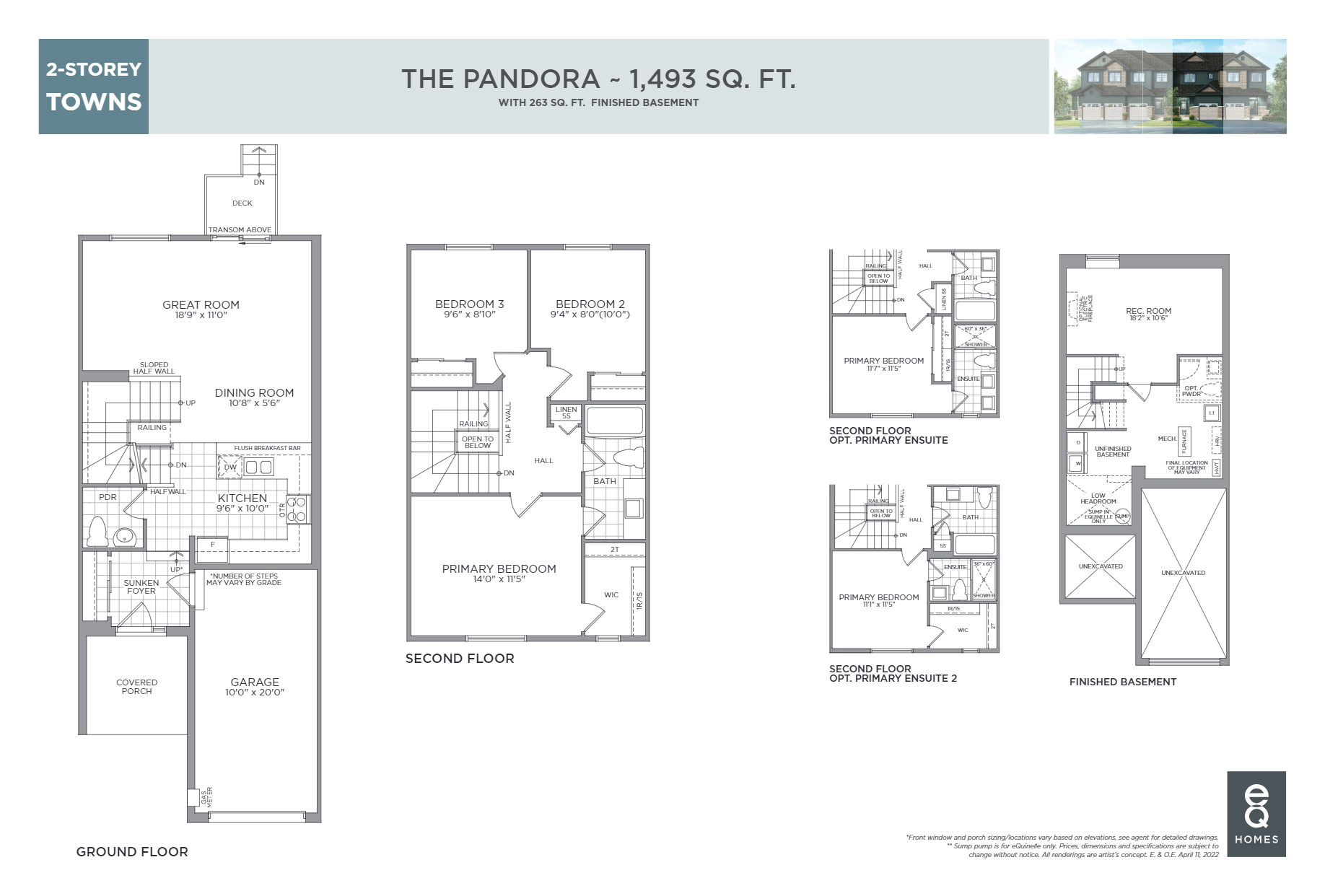 eQuinelle | The Pandora | Floor Plans and Pricing