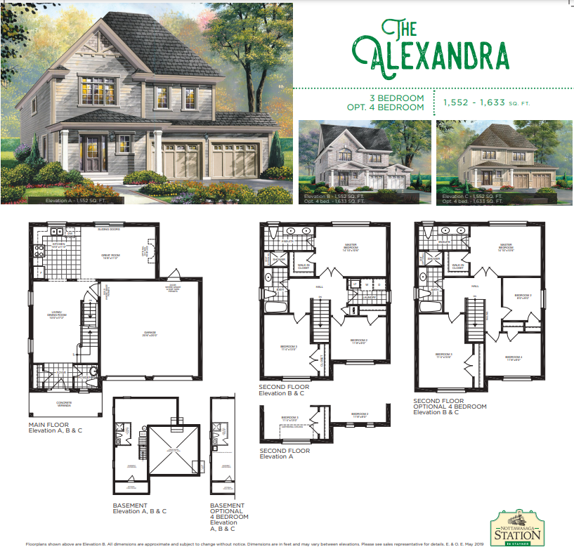 Nottawasaga Station - Phase 3 - The Alexandra Floor Plan, Clearview ON ...