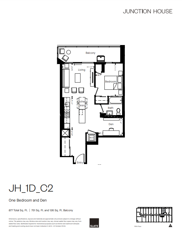 Junction House - JH_1D_C2 Floor Plan, Toronto ON | Livabl