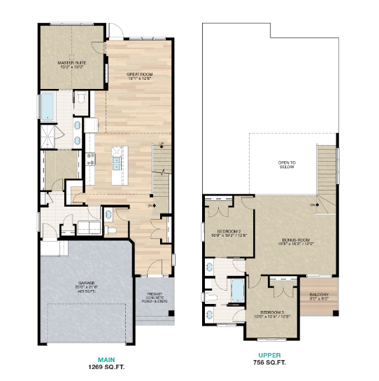Ambleton - Westwood Floor Plan, Calgary AB | Livabl