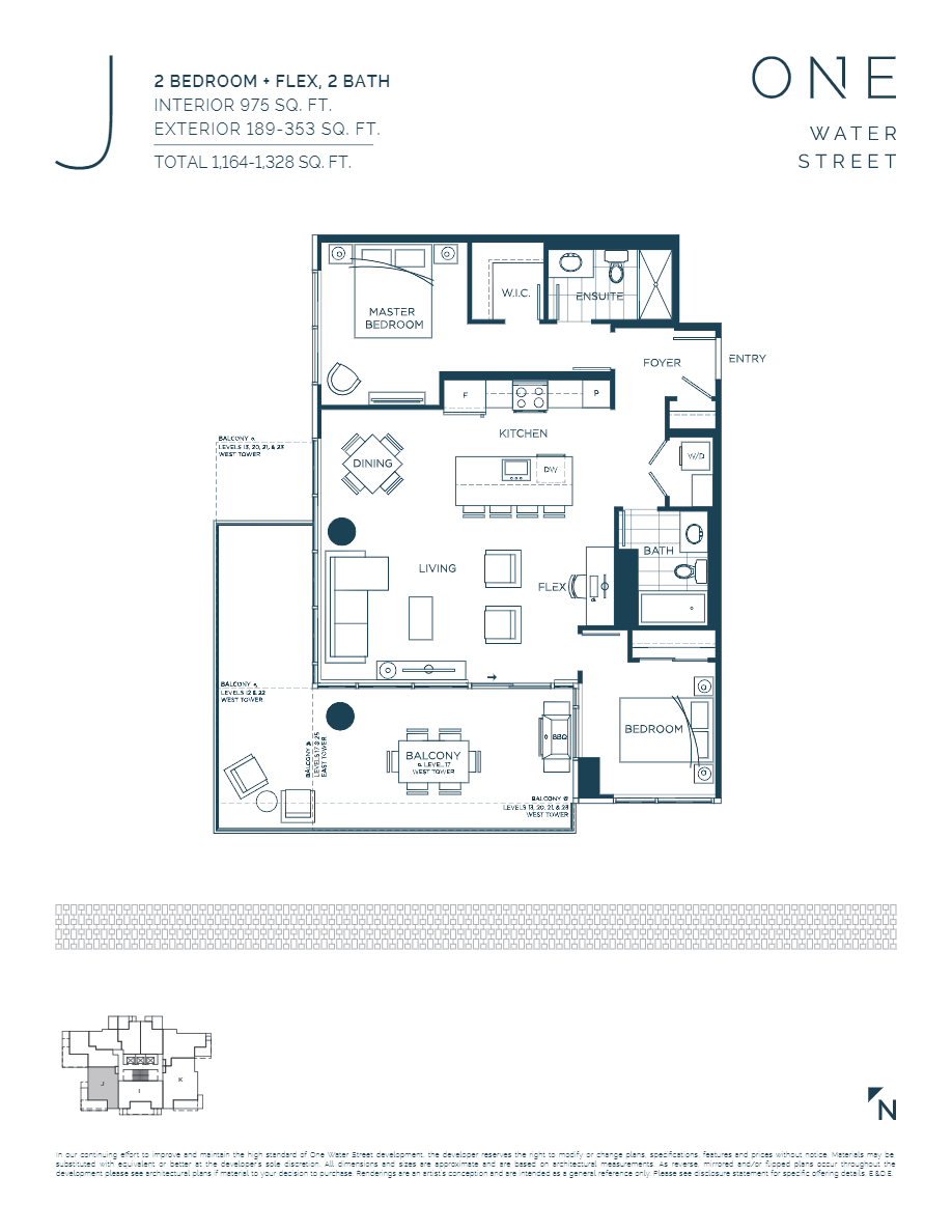ONE Water Street - J Floor Plan, Kelowna BC | Livabl