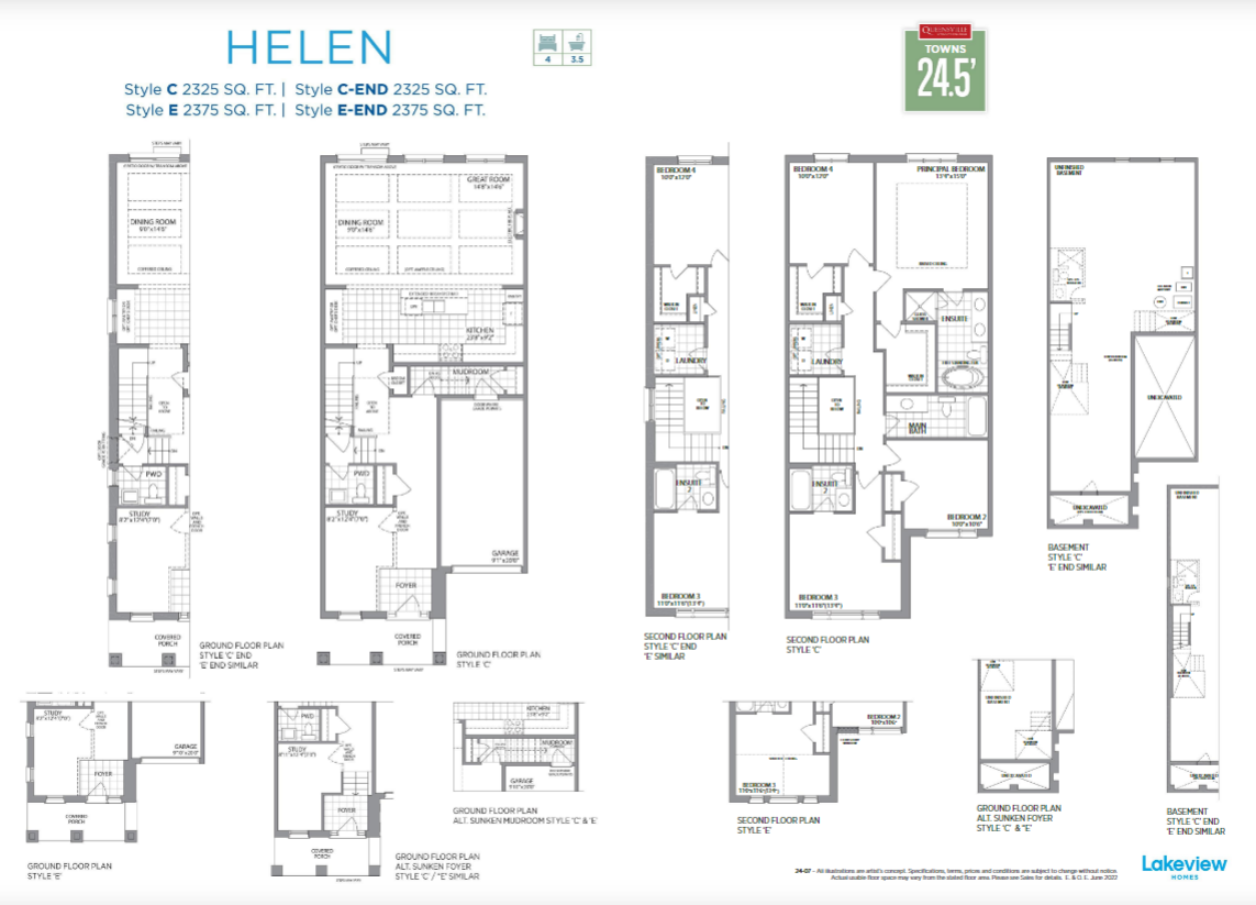 Queensville - Helen End - Elev. E Floor Plan, East Gwillimbury ON | Livabl