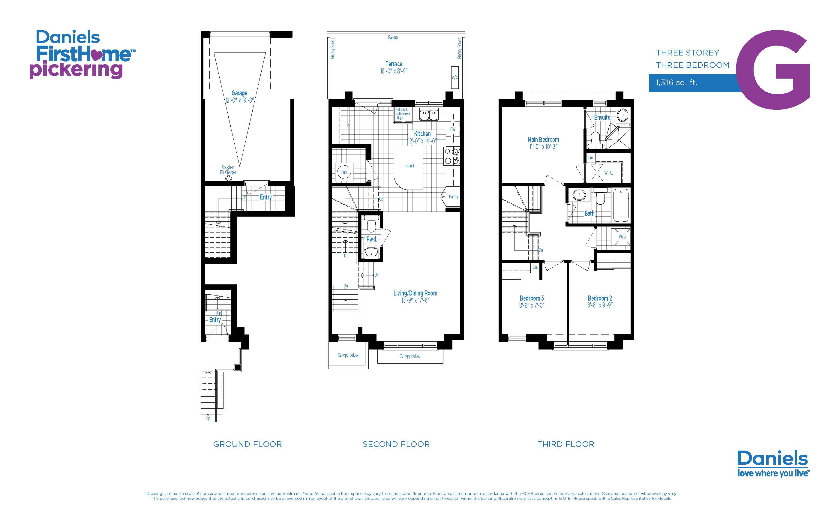 Daniels FirstHome™ Pickering - G Floor Plan, Pickering ON | Livabl