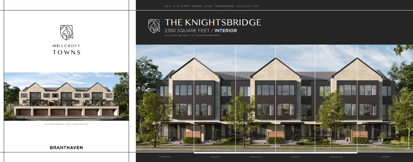 Millcroft Towns - The Knightsbridge - Interior Floor Plan, Burlington ...