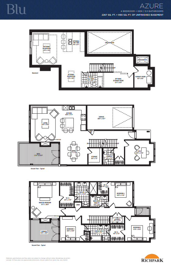 BLU Thornbury - AZURE Floor Plan, Thornbury ON | Livabl
