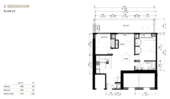 One Bear Mountain - Plan C2 Floor Plan, Langford BC | Livabl