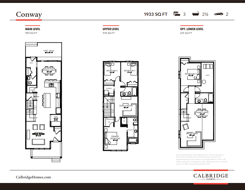 Alpine Park - Conway Floor Plan, Calgary AB | Livabl
