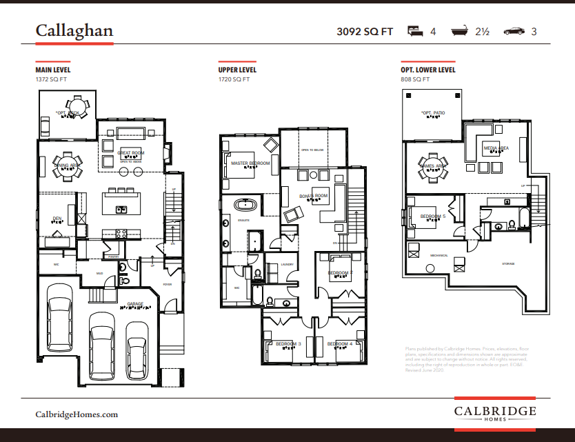 Cranston's Riverstone - Callaghan Floor Plan, Calgary AB | Livabl