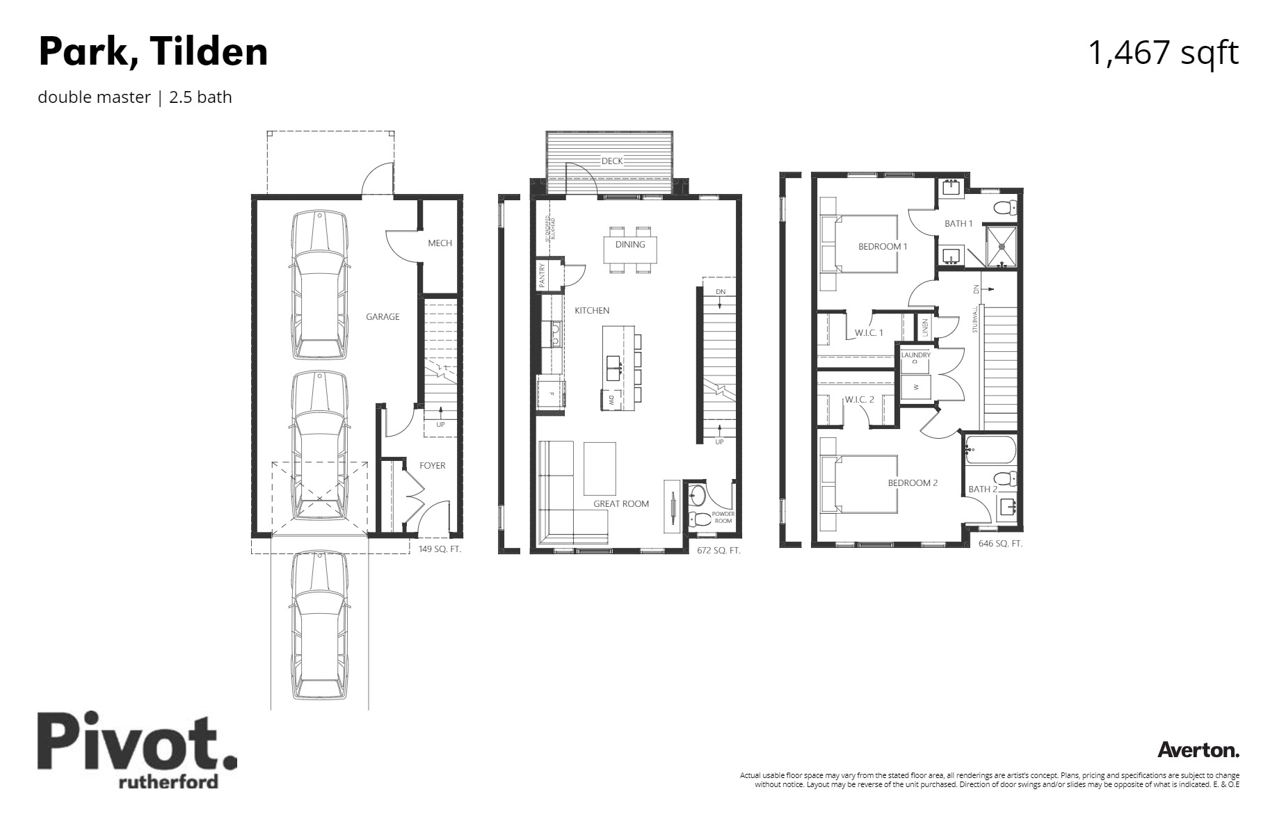 Pivot Rutherford - Tilden Floor Plan, Edmonton AB | Livabl