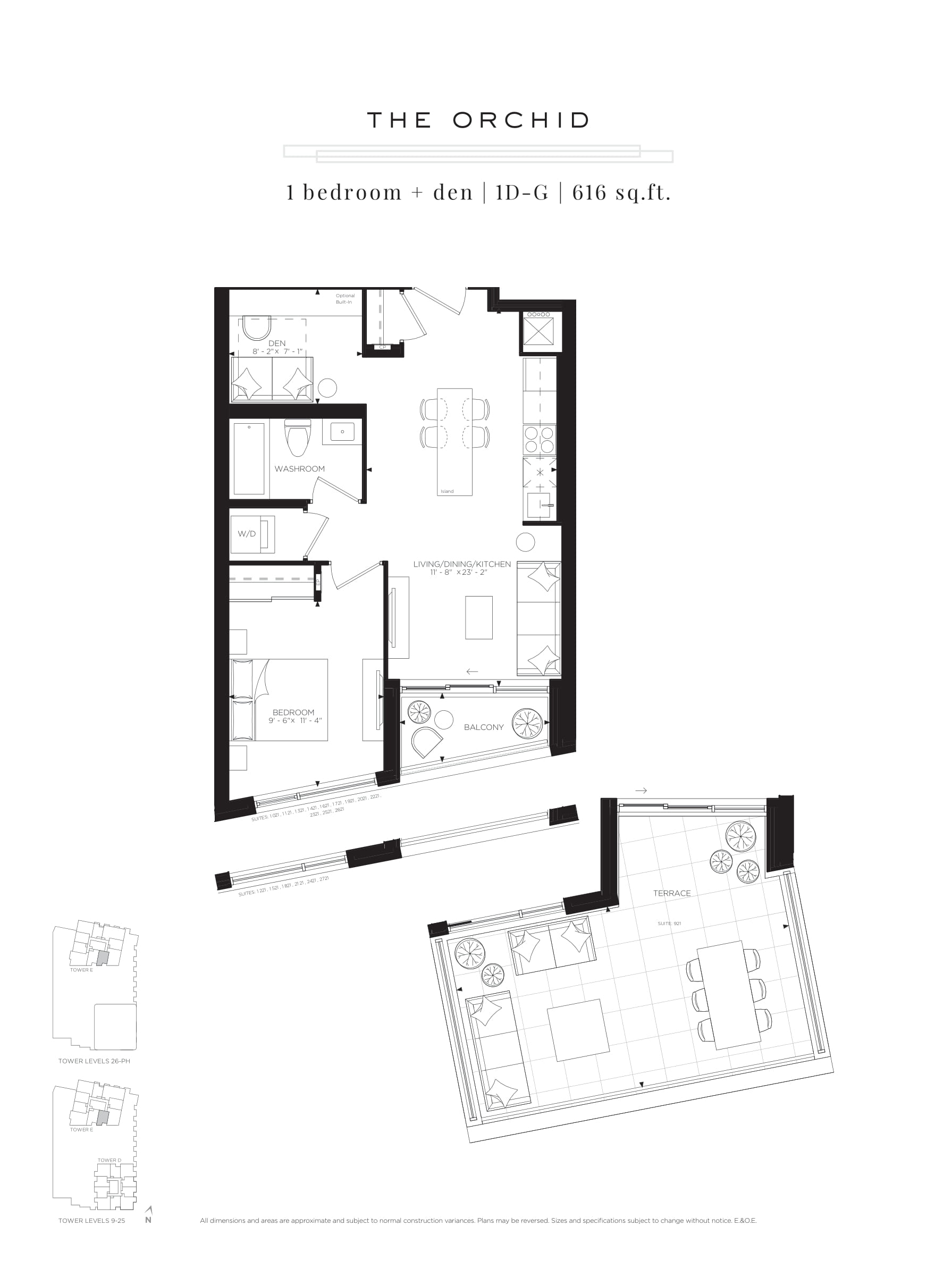 Gallery Towers - The Orchid Floor Plan, Markham ON | Livabl
