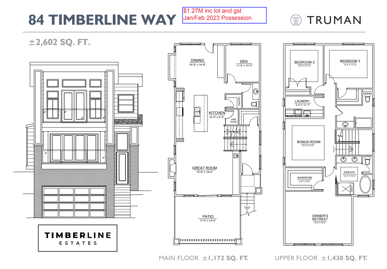 Timberline Estates | 84 TIMBERLINE WAY | Floor Plans and Pricing