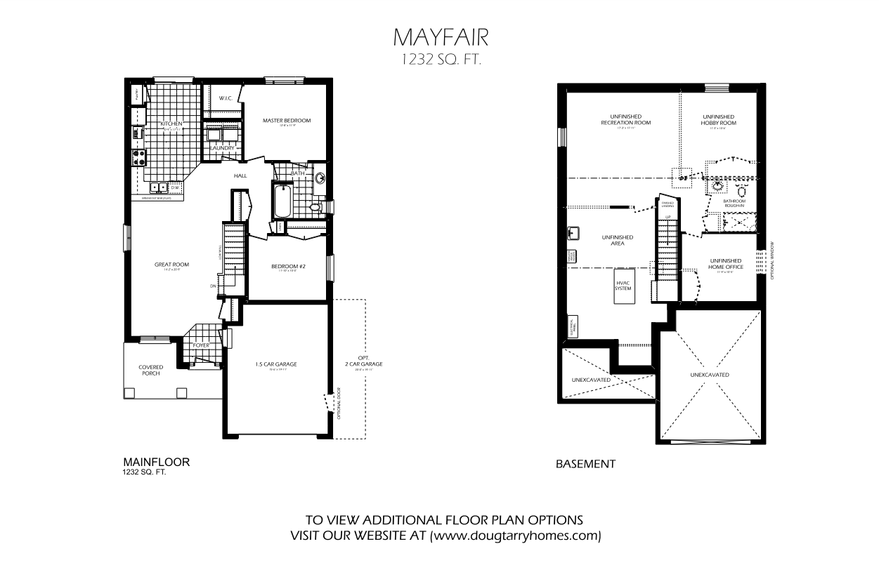 The Mayfair floor plan at Harvest Run in St. Thomas, ON
