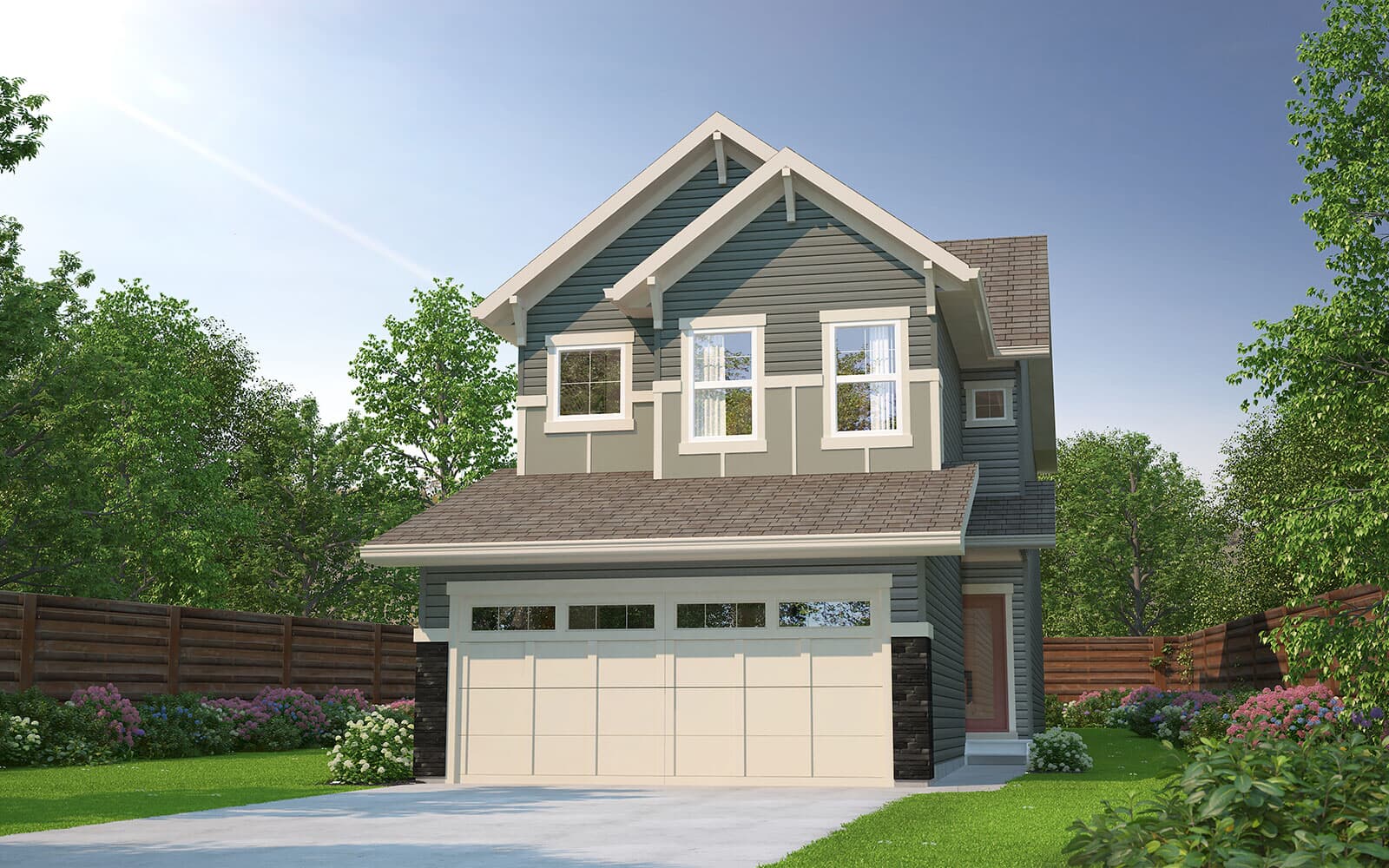 Chappelle Gardens - Front Garage Single Side Yard Collection - Cairn Entry Floor Plan, Edmonton ...