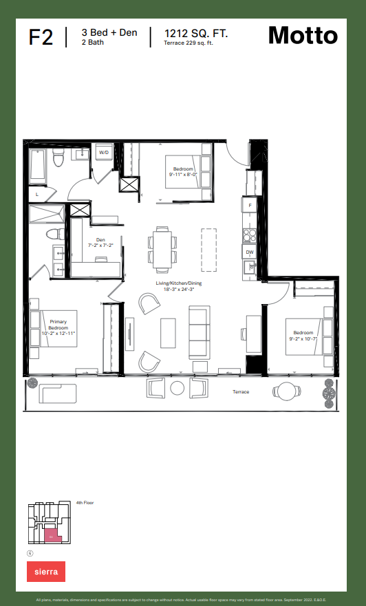 Motto - F2 Floor Plan, Toronto ON | Livabl