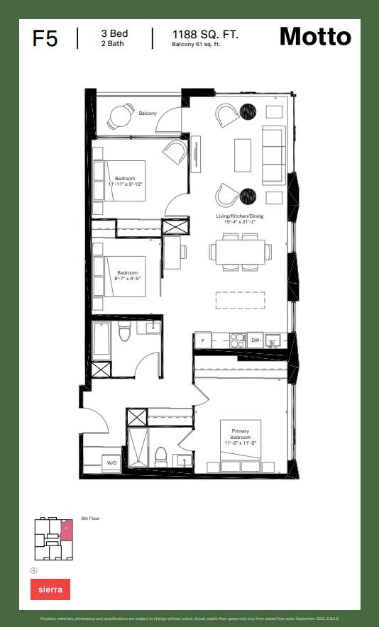 Motto - F5 Floor Plan, Toronto ON | Livabl