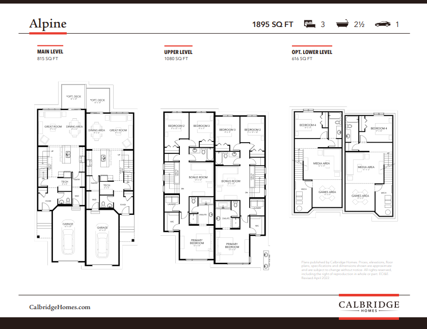 Bayview - Alpine Floor Plan, Airdrie AB | Livabl