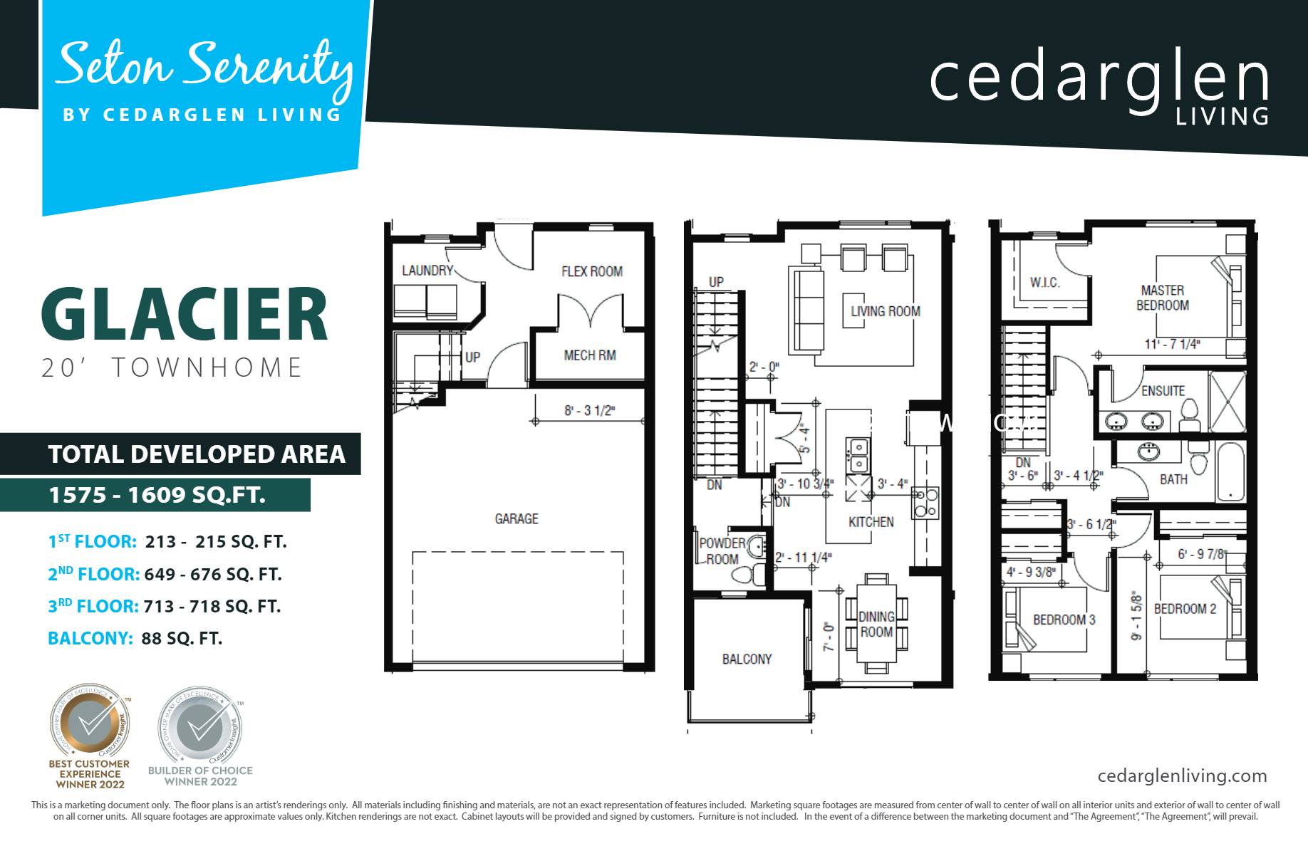 Seton Serenity - Glacier Floor Plan, Calgary AB | Livabl