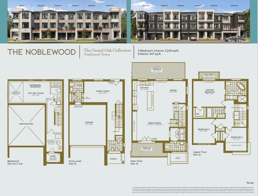 Twelve Oaks Towns | The Noblewood | Floor Plans and Pricing