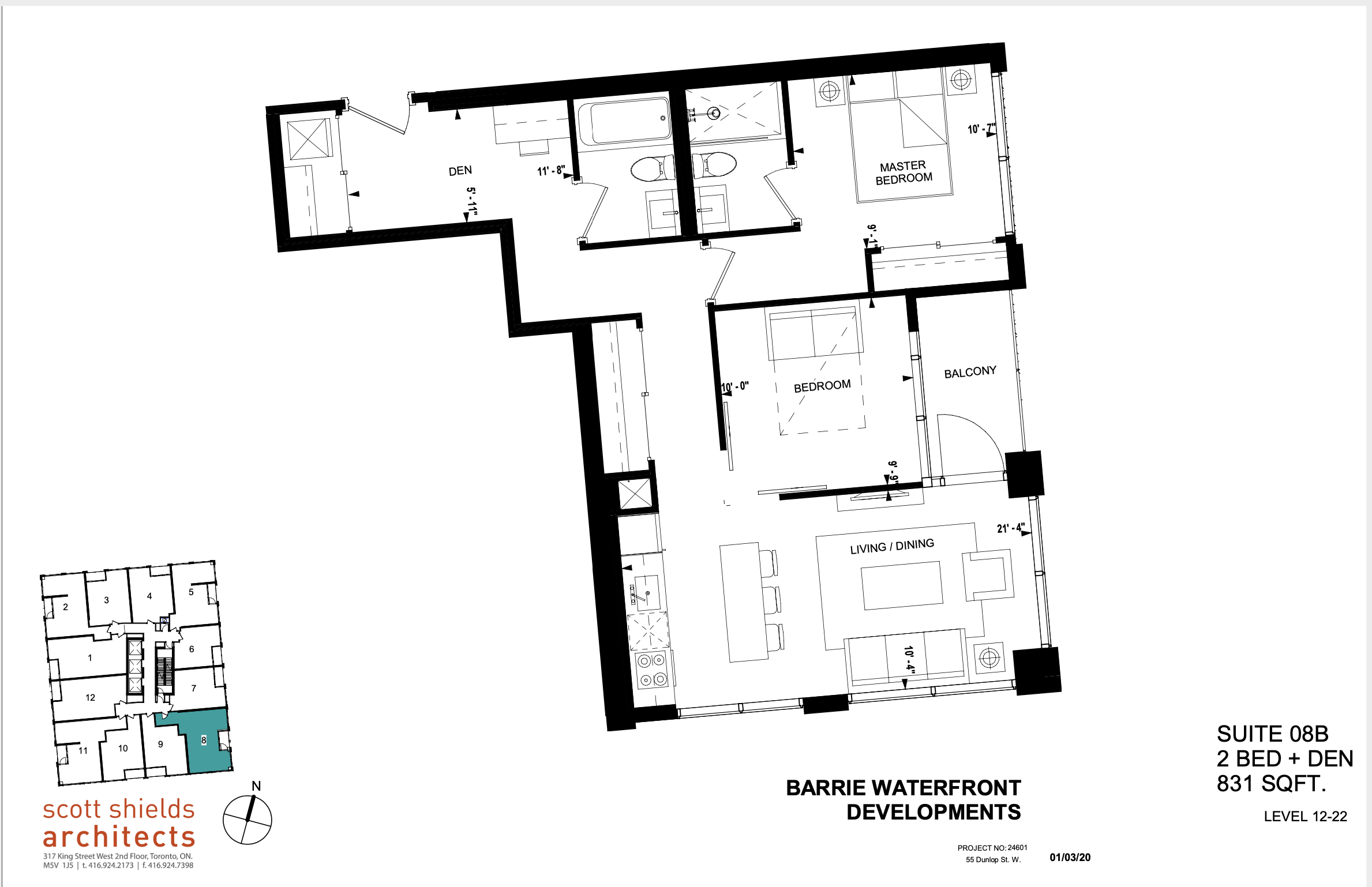 Residence 1908 at Début - Waterfront Residences in Barrie, ON