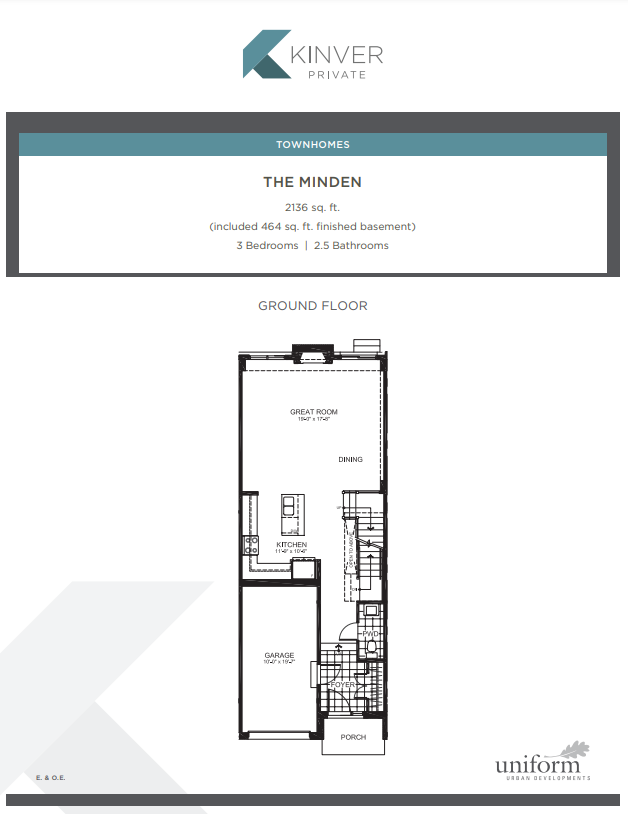 Kinver Private - The Minden Floor Plan, Ottawa ON | Livabl