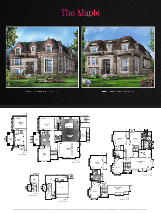 The Maple floor plan at Willowdale Heights in Toronto, ON