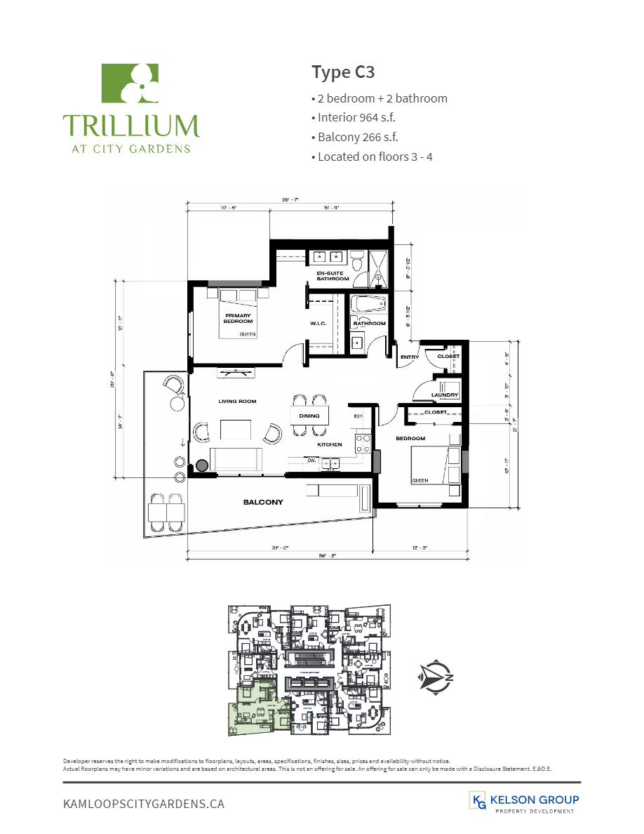 Trillium at City Gardens - Type C3 Floor Plan, Kamloops BC | Livabl